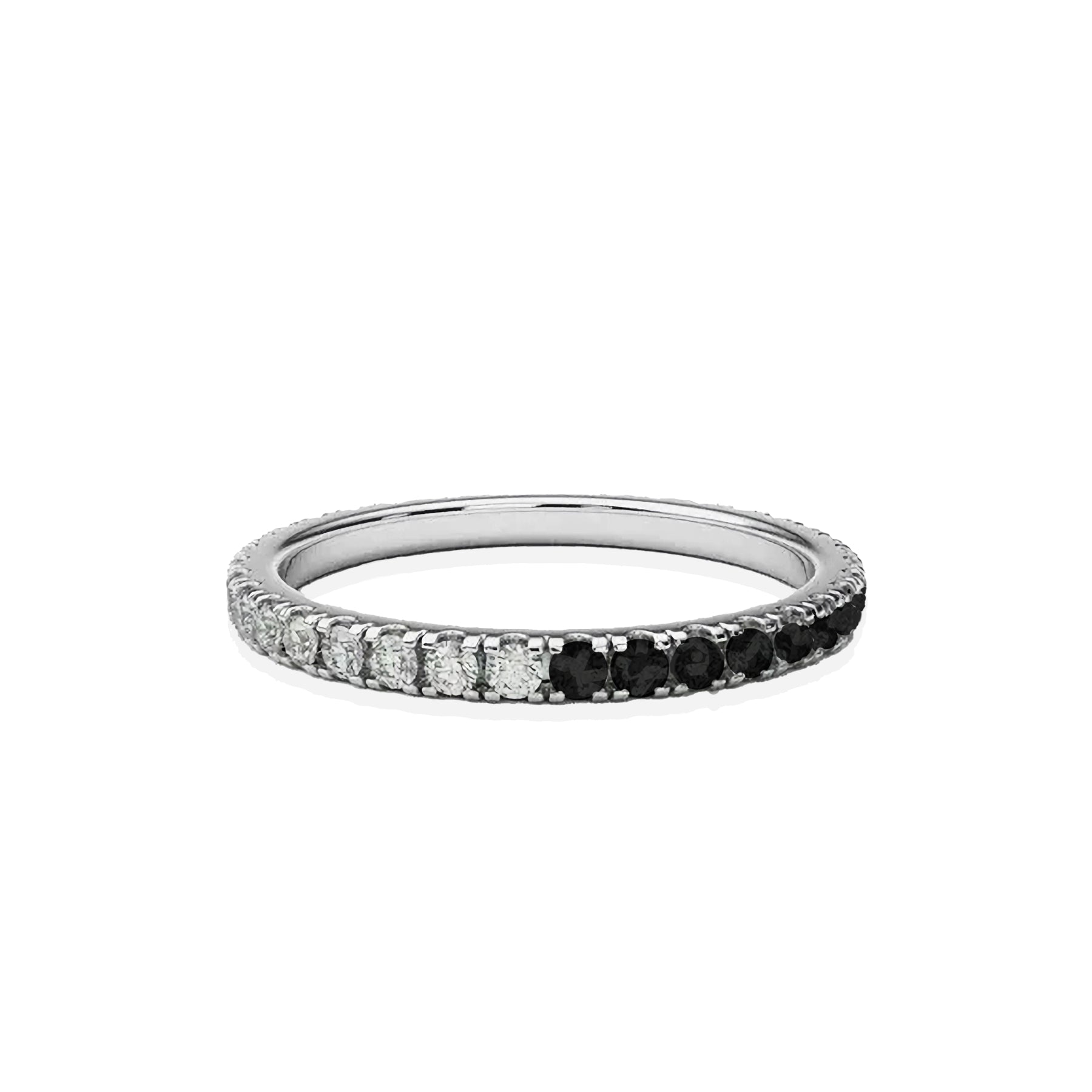 Halfie Black and White Full Diamond Eternity Pave Ring – JAKE CANO